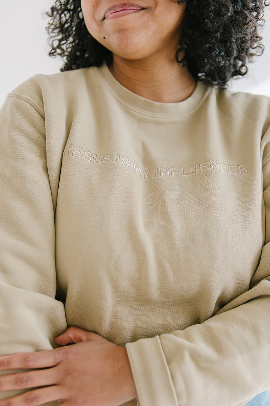 Jesus Is My Influencer™ Embroidered Sweatshirt Christian Apparel – Salt and Hart